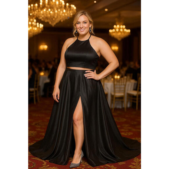 Studio 17 | Dresses | 75 Studio 7 Black Two Piece Prom Gown 12705 ...